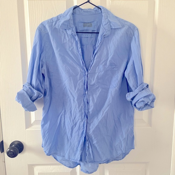 Grayson | Tops | Grayson French Blue Tissue Button Down | Poshmark
